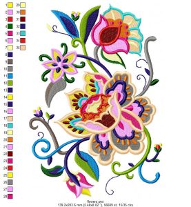 Colorful Flowers Free Embroidery Design – embwin – machine embroidery ...