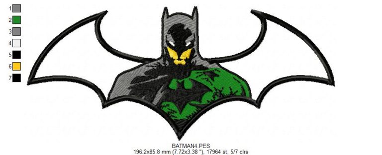 Batman Winds Free Embroidery Design – embwin – machine embroidery designs