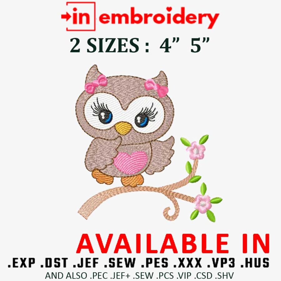 Cute OWl Girl Free Embroidery Design – embwin – machine embroidery designs