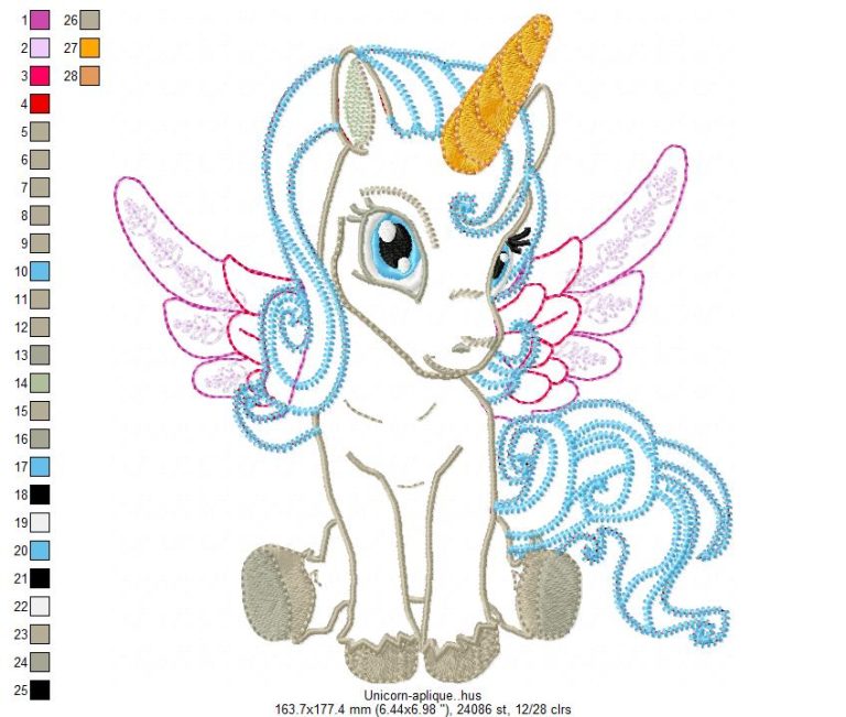 Unicorn Applique Free Embroidery Design – embwin – machine embroidery ...