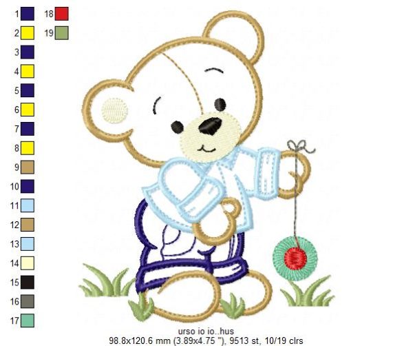 Bear io io Free Embroidery Design – embwin – machine embroidery designs