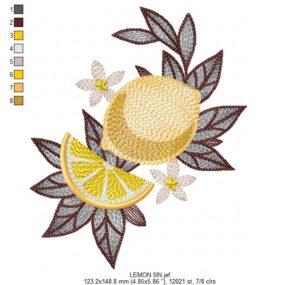Lemon Fruit Free Embroidery Design – embwin – machine embroidery designs