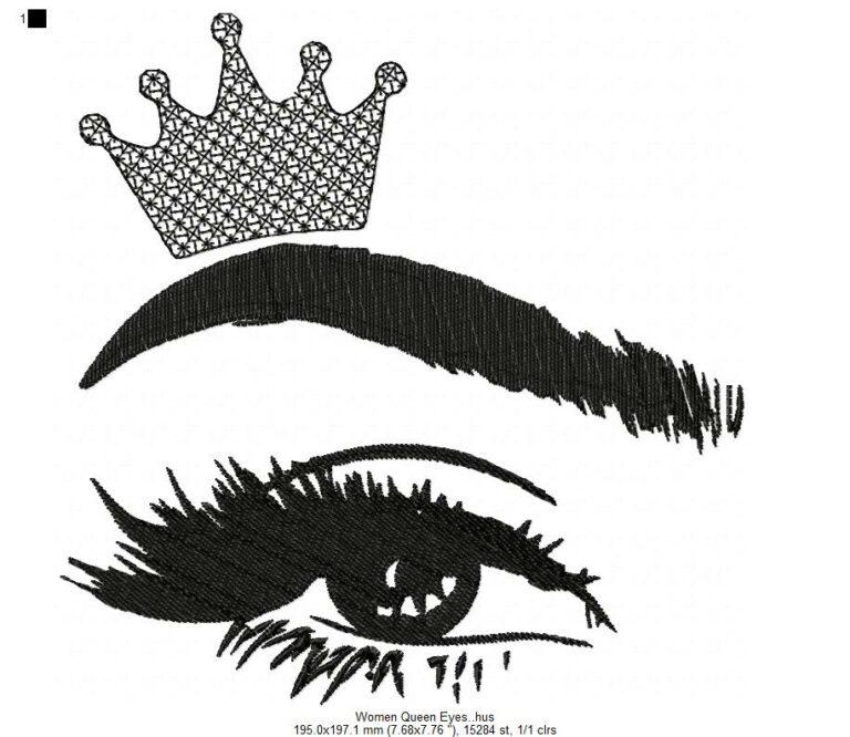 Women Queen Eyes Free Embroidery Design – embwin – machine embroidery ...